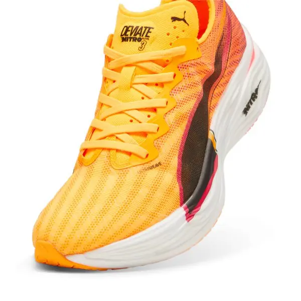 PUMA Deviate Nitro Elite 3 Running Sneakers - Sun Stream/sunset Glow