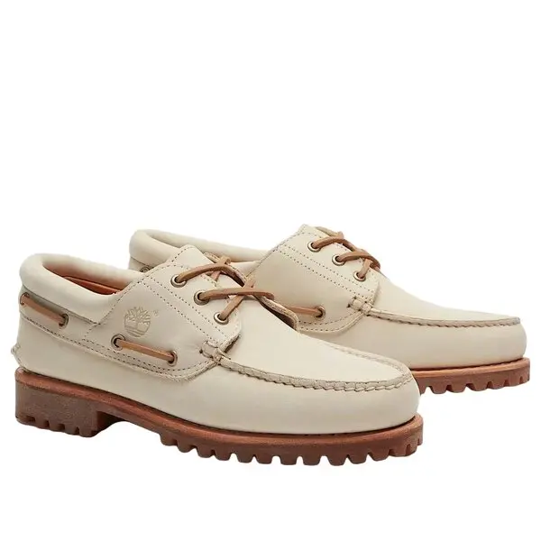 Timberland Lake House 3-eye Lug Boat Shoes - Light Beige