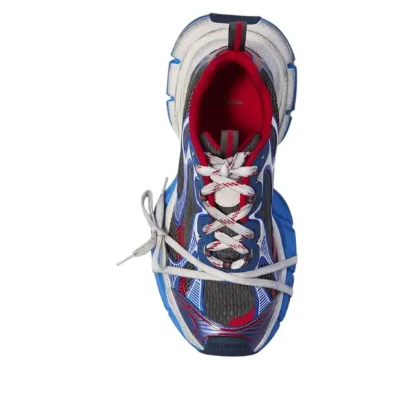 Balenciaga 3xl Worn-out Sneakers - Blue/red
