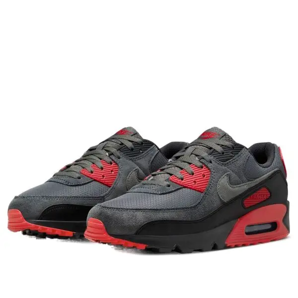 Nike Max 90 "smoke Grey Fire Red - Black/smoke Grey/iron Grey