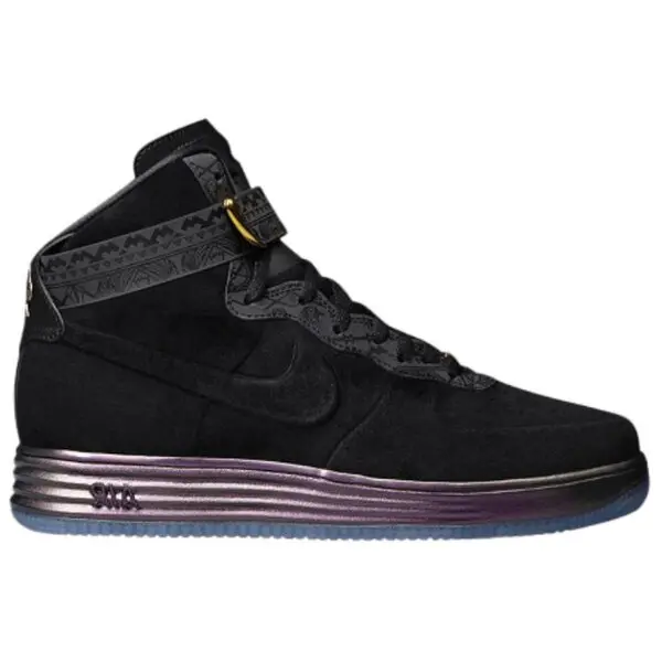 Nike Lunar Force 1 Lux Bhm Qs High-top Sneakers - Black/black