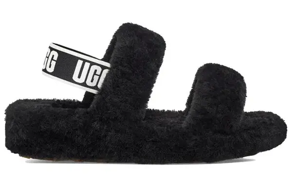 UGG Oh Yeah Thick Sole Sandals - Black