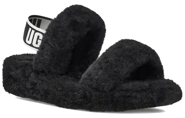 UGG Oh Yeah Thick Sole Sandals - Black