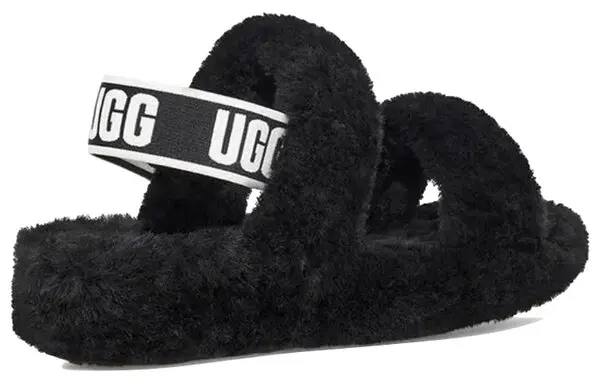 UGG Oh Yeah Thick Sole Sandals - Black