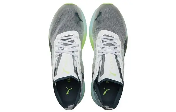 PUMA Deviate Nitro Elite Athletic Sneakers - Gray/green/blue