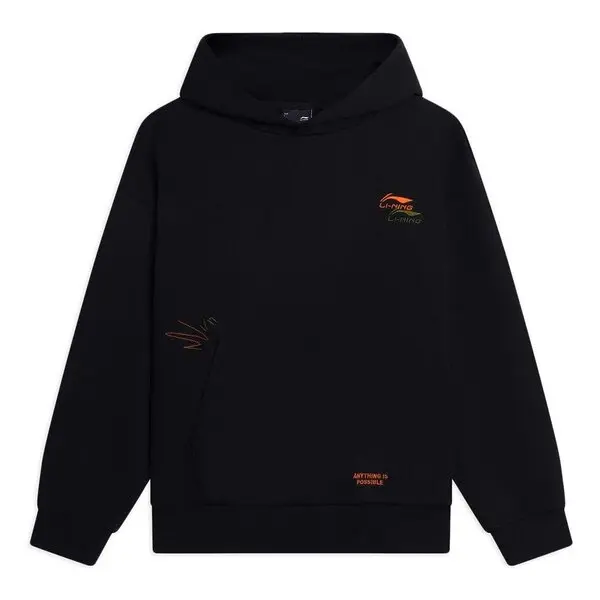 LI-NING Anything Is Possible Graphic Hoodie - Black/multi-color