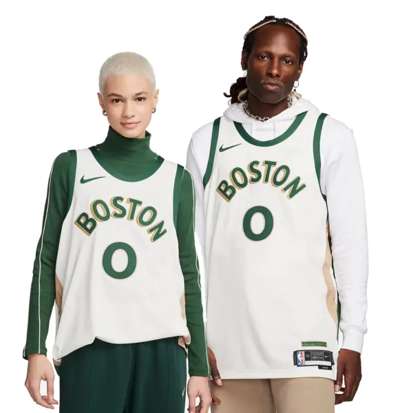 Nike Dri-fit Adv Nba Authentic Jersey City Edition 2023/24 Jayson Tatum Boston Celtics - Beige/green
