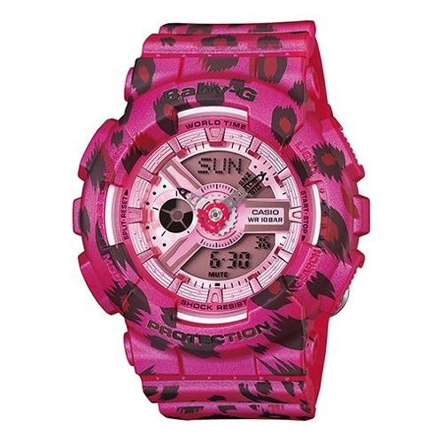 Casio Baby-g Ba-110lp-4a Leopard Print Watch - Red