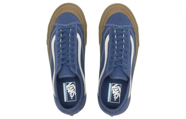 VANS Style 36 Casual Skateboarding Shoes Blue - Blue/brown