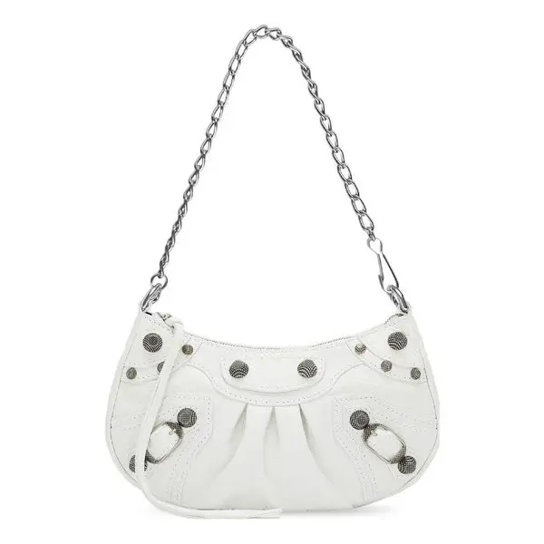 Balenciaga Le Cagole Mini Bag With Chain - White