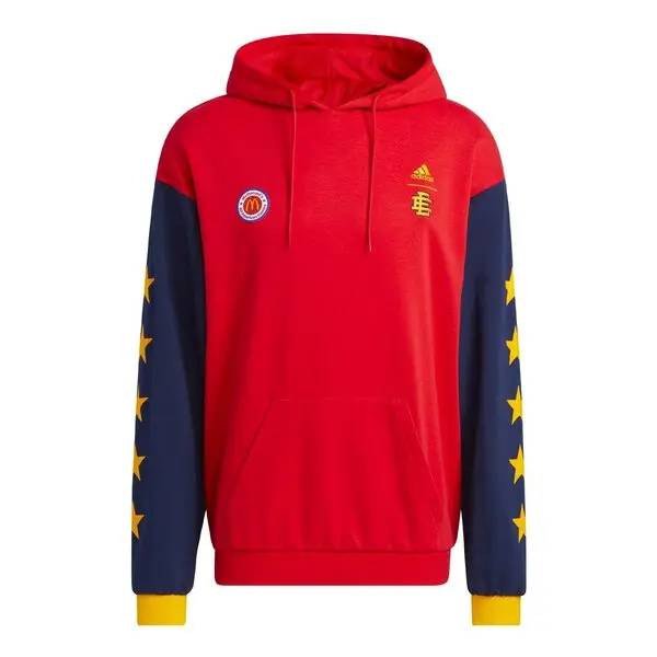 Adidas Logo Printing Splicing Hoodie