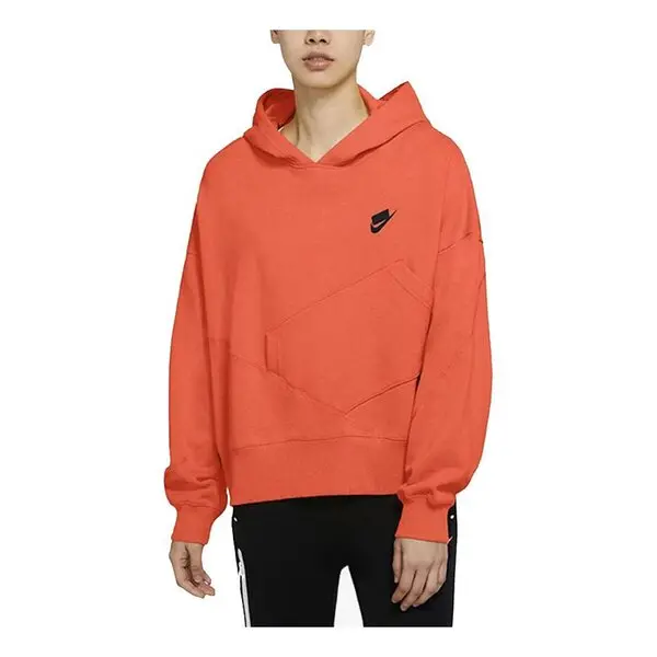 Nike Irregular Hooded Hedging Hoodie - Orange