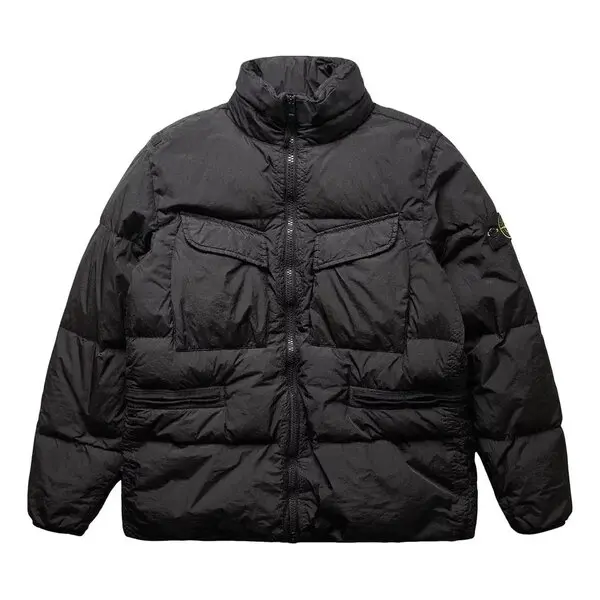 Stone Island Logo Patch Padded Jacket - Black