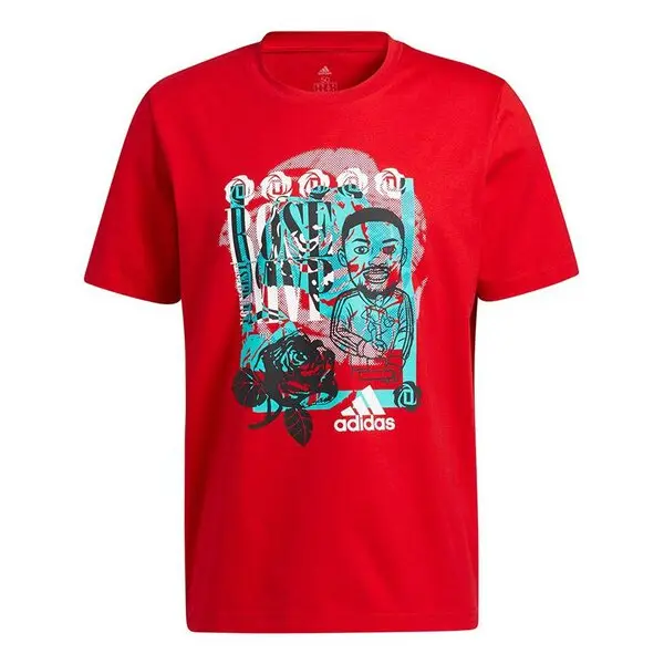 Adidas Short Sleeve Graphic T-shirt - Light Red