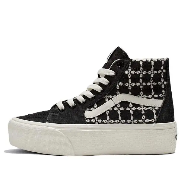 VANS Sk8-hi Tapered Stackform "denim Mix" High Top Sneakers - Black/white/red