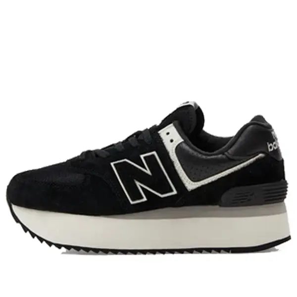 NEW BALANCE 574+ Platform Sneakers - Black/white
