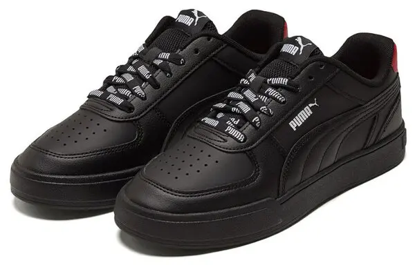 PUMA Caven Logomania Low Top Sneakers - Black/red