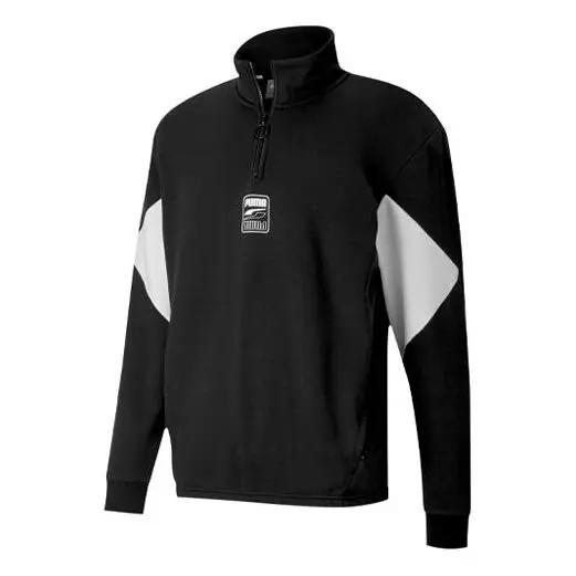 PUMA Rebel Half-zip Tr Pullover - Black/white