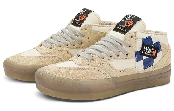 VANS Rokit X Half Cab 33 Dx Mid Top Sneakers - Cream