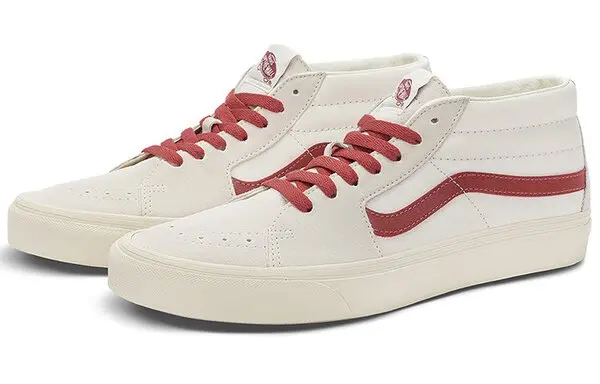 VANS Sk8-mid Sneakers - Red/white