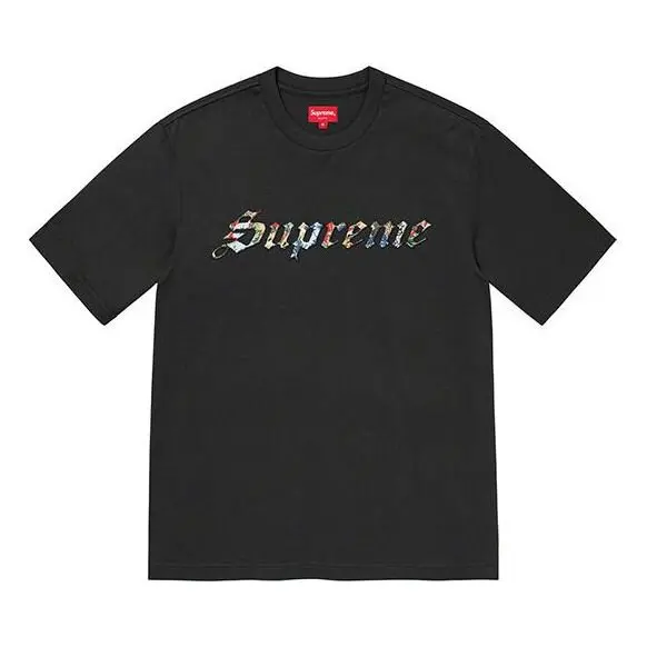 Supreme Week 6 Floral Applique Shirt Flowers Logo Short Sleeve - Multi-color