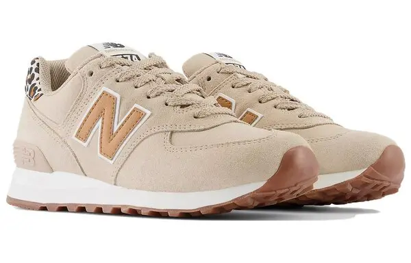 NEW BALANCE 574 "leopard Tobacco" Sneakers - Mindful Grey/tobacco/white