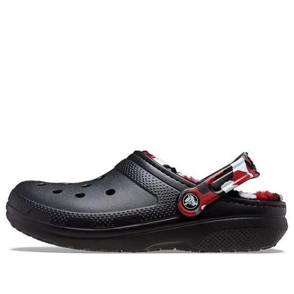 CROCS Classic Lined Camo Clog - Black/red