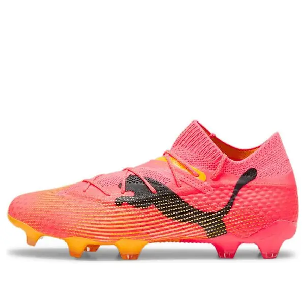 PUMA Future Ultimate Fg Ag "forever Faster Pack" Soccer Cleats - Sunset Glow/black/sun Stream