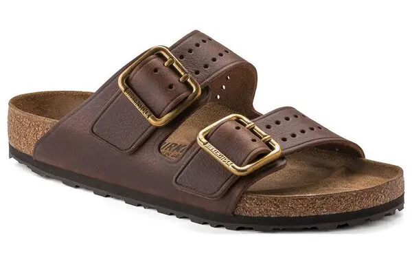 BIRKENSTOCK Arizona Bold Leather Sandals - Brown