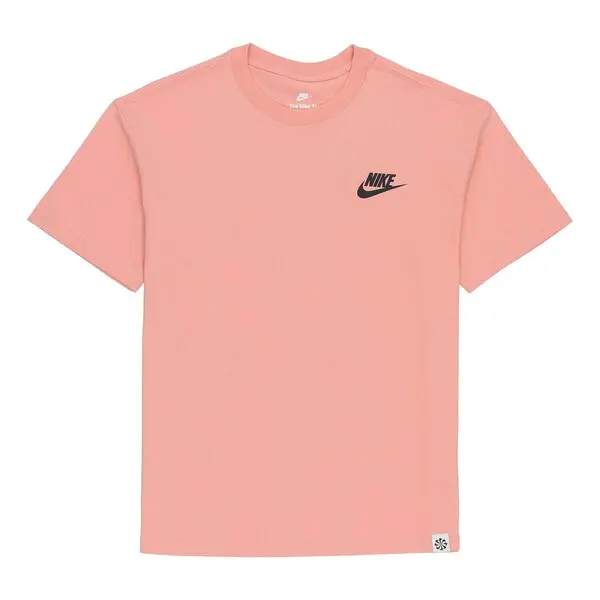 Nike Back Avatar Printing Loose Casual Short Sleeve Light Madder Brown T-shirt - Multi-color