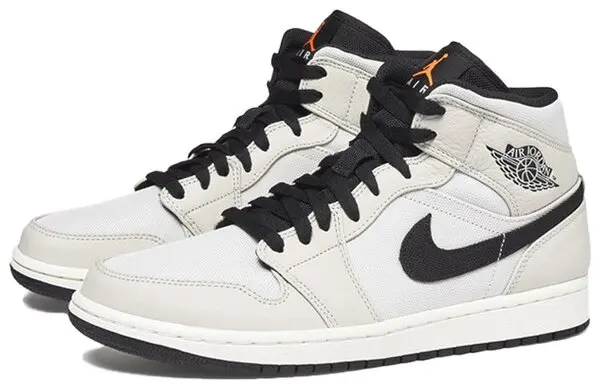 JORDAN 1 Retro Mid Se Sneakers - Light Bone/cone/black