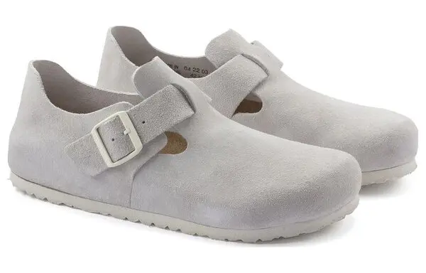 BIRKENSTOCK London Suede Leather Shoes - White