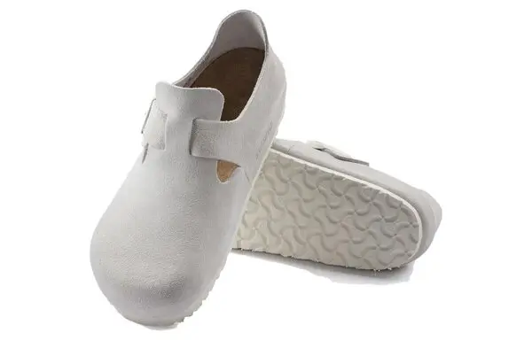 BIRKENSTOCK London Suede Leather Shoes - White