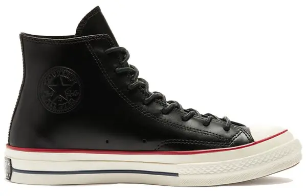 CONVERSE Chuck 70 Hi Color Leather Lace Up Sneakers - Black