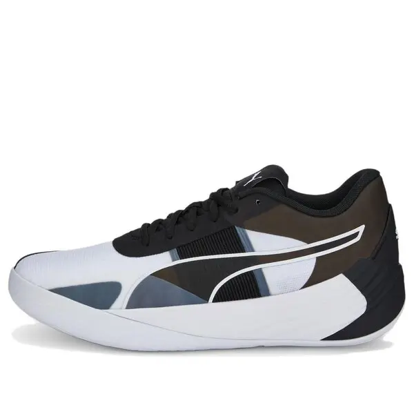 PUMA Fusion Nitro Team Basketball Sneakers - White/black