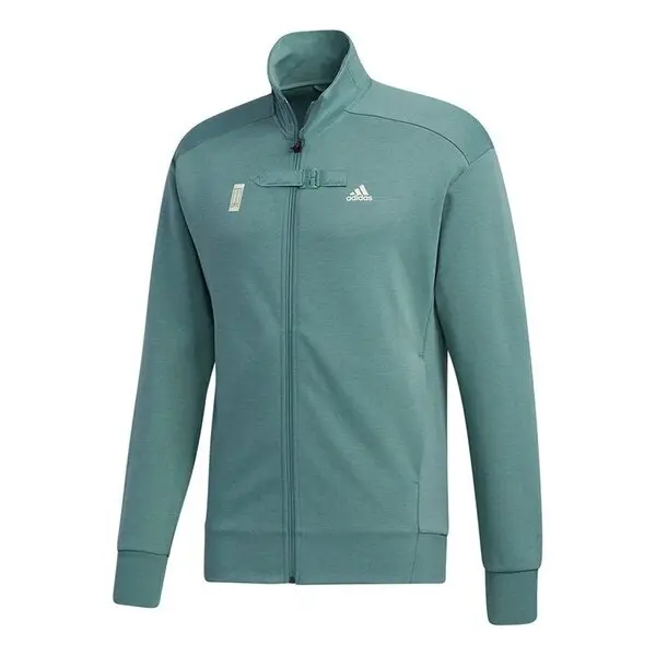 Adidas Wj Tt Cardigan Stand Collar Casual Sports Jacket - Green