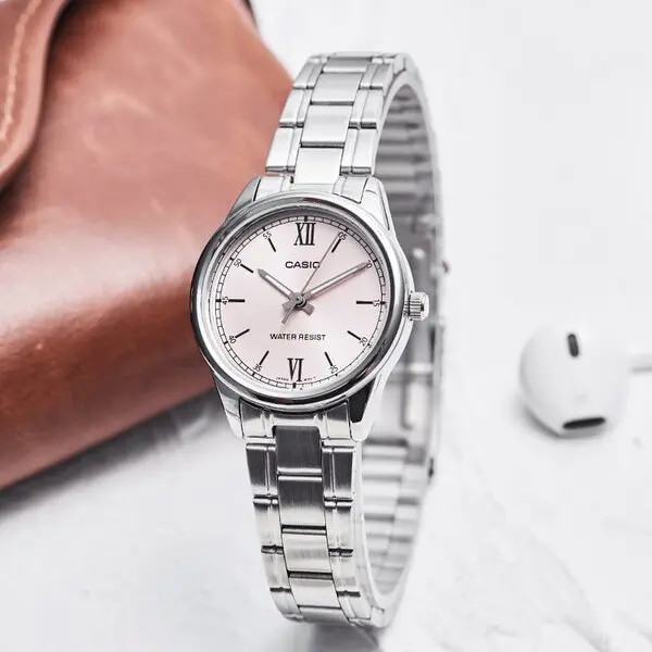 Casio Quartz Analog Timepiece - Silverpink