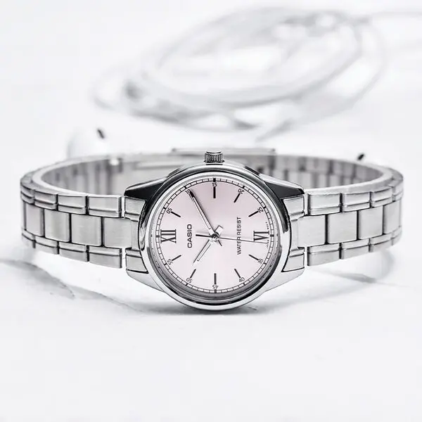 Casio Quartz Analog Timepiece - Silverpink
