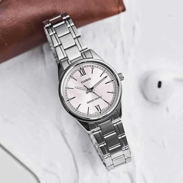Casio Quartz Analog Timepiece - Silverpink