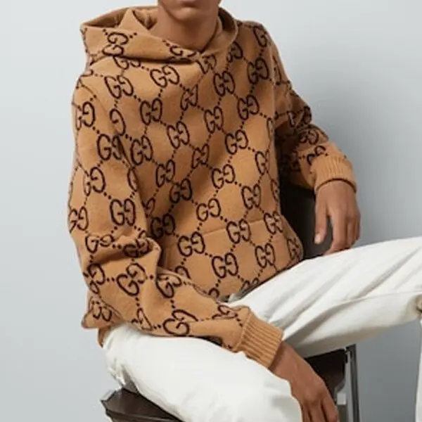 Gucci Gg Wool Hooded Sweatshirt