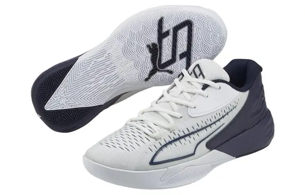 PUMA Stewie 1 Team Basketball Shoes - White/peacoat