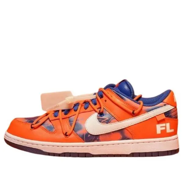 Nike Off-white X Futura X Dunk Low Sneakers - Navy/orange