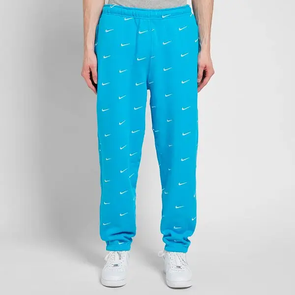 Nike Nrg Swoosh Logo Full Print Straight Sports Pants/trousers/joggers - Blue