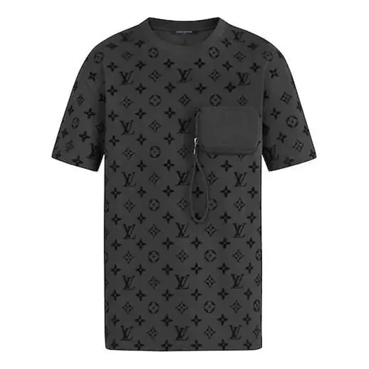 LOUIS VUITTON Monogram Pocket Short Sleeve T-shirt - Light Grey