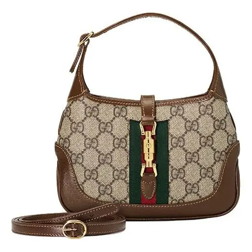 Gucci Jackie 1961 Series Gg Canvas Clutch Shoulder Bag - Brown