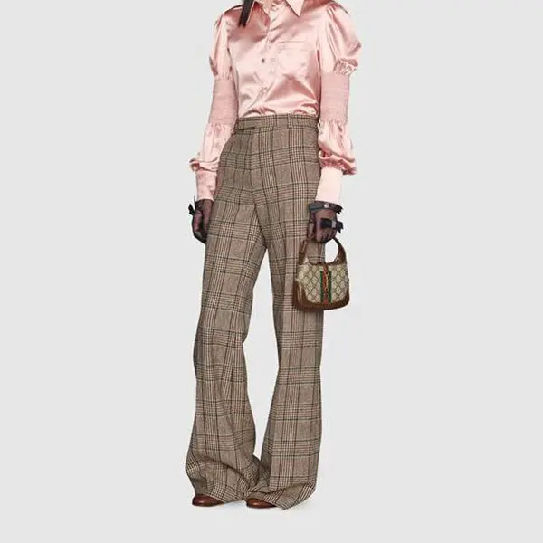 Gucci Jackie 1961 Series Gg Canvas Clutch Shoulder Bag - Brown