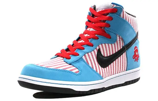 Nike Dunk High Premium "osaka/dotonbori" Sneakers - Blue/black/red