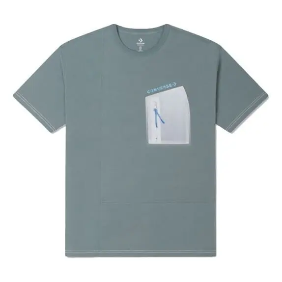 CONVERSE Pocket T-shirt - Green/blue/white
