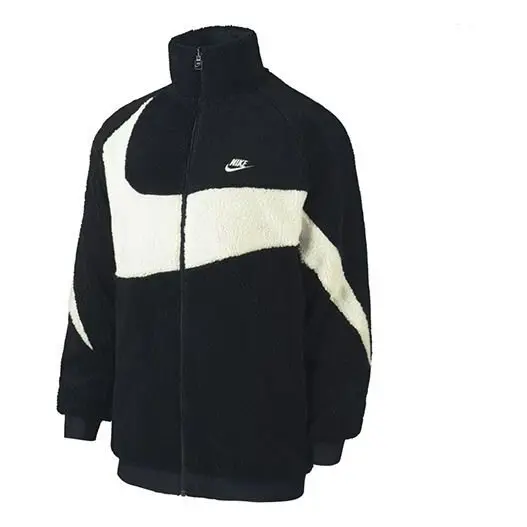 Nike Reversible Fleece Jacket With Large Logo - Black