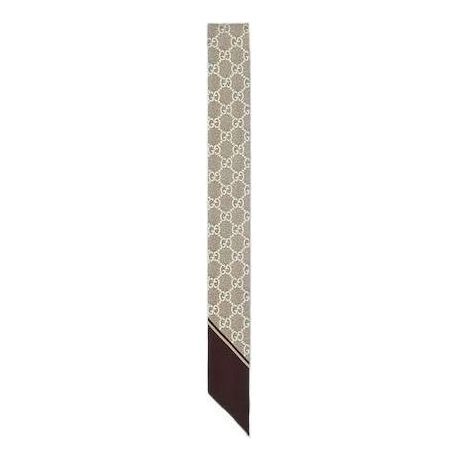 Gucci 26 Silk Scarf - Brown